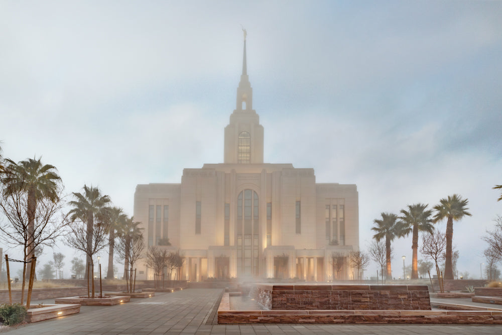 Red Cliffs Utah Temple - Serenity by Robert A Boyd | Altus Fine Art