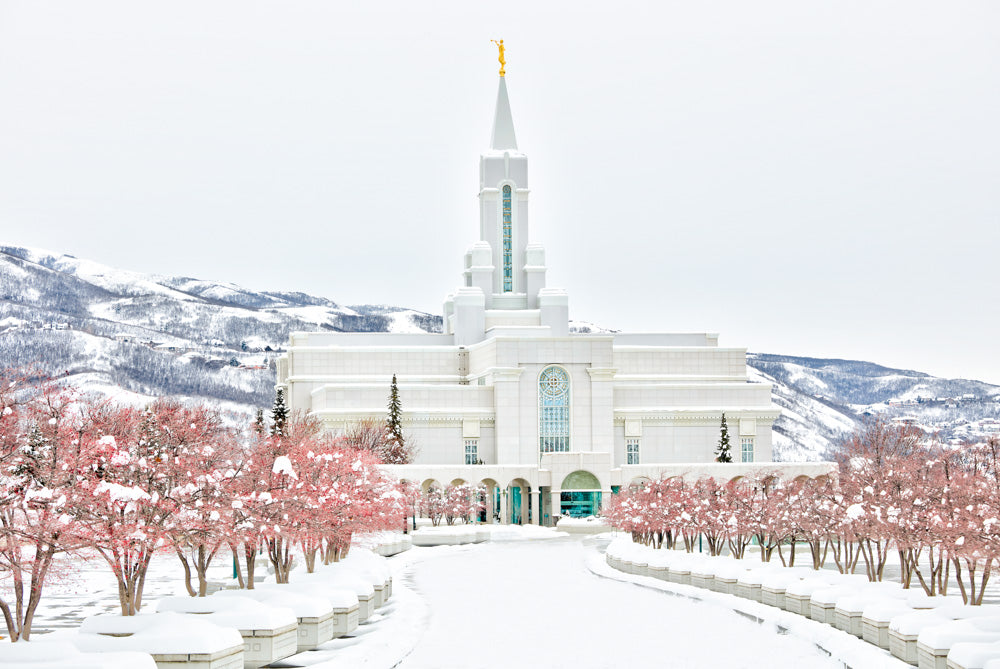 Bountiful Temple - In the Snow by Kyle Woodbury | Altus Fine Art