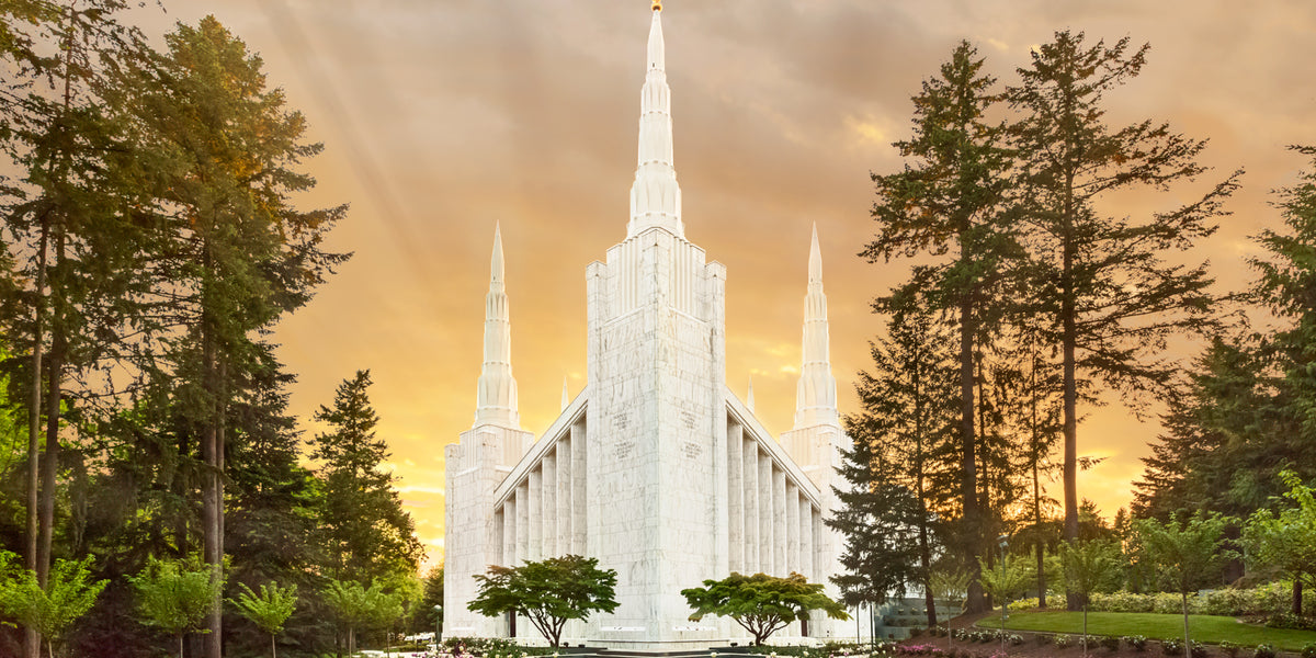 Portland Temple - Evening Glow by Robert A Boyd | Altus Fine Art
