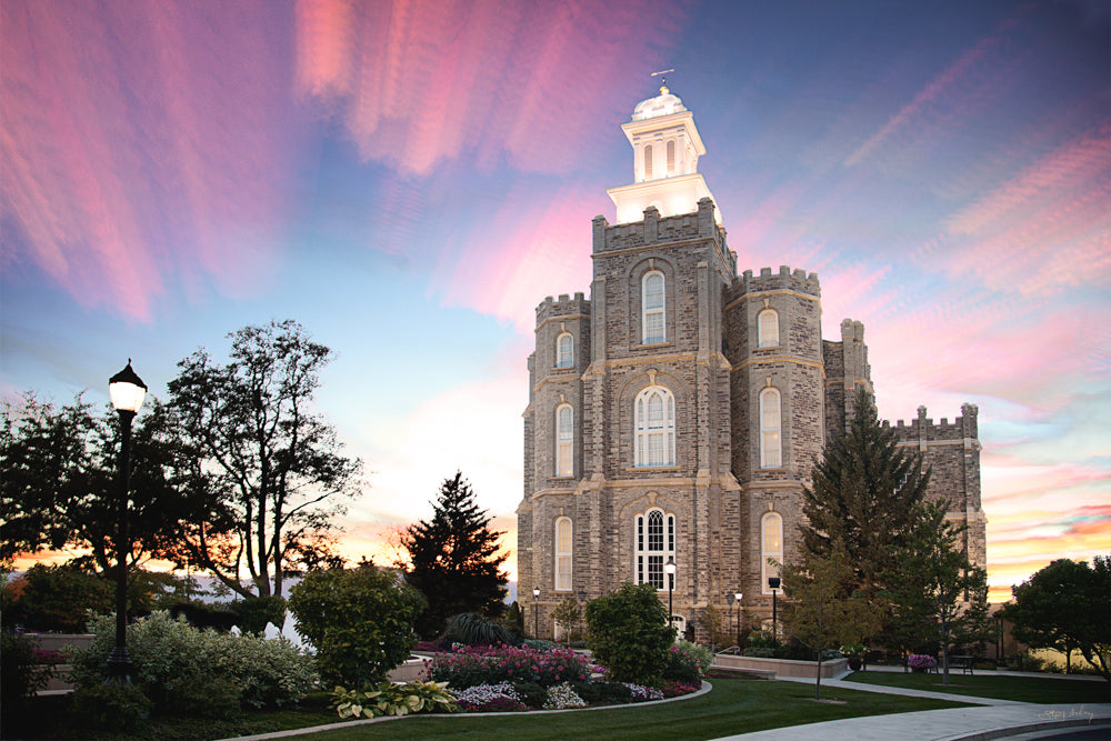 Logan Temple - Sunset by Steve Mackley | Altus Fine Art